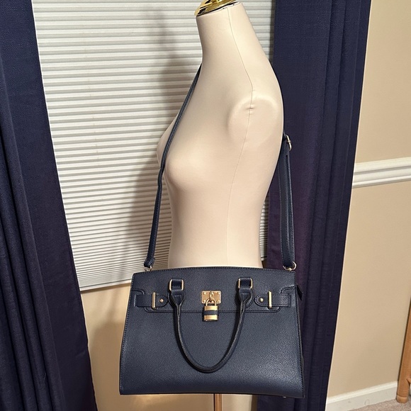 Dasein | Bags | Nwot Elegant Navy Blue Handbag Or Crossbody | Poshmark